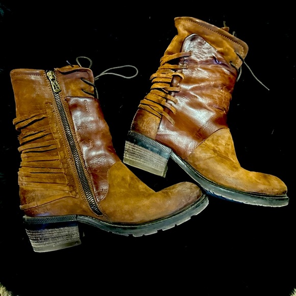 A.S.98 | Shoes | As98 All Leather Lace Up And Zip Handmade In Italy ...